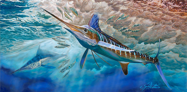 Jason Mathias - White Rabbit, Marlin canvas print, Measures 1200mm x 5 ...