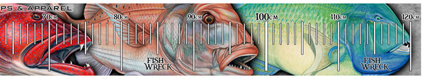 Reef Fish Measuring Boat Decal 120mm - Fishwreck Wraps